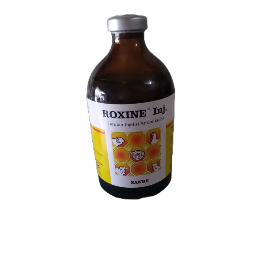 Jual ROXINE Inj Antibiotik Enrofloxacin Spektrum Luas isi 100 ml ...