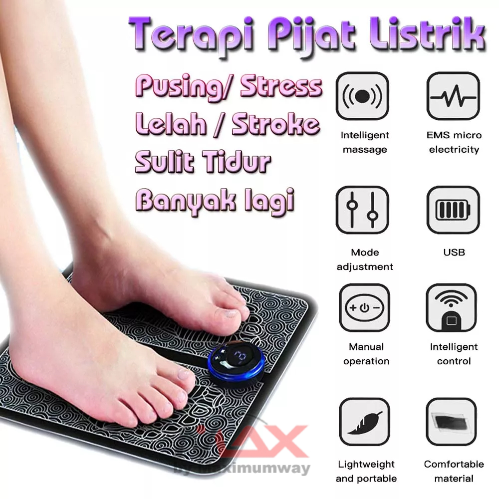Jual EMS Pijat Listrik kaki titik akupuntur Lelah Stress Pusing Pegal USB Power Tens Elektrik ...
