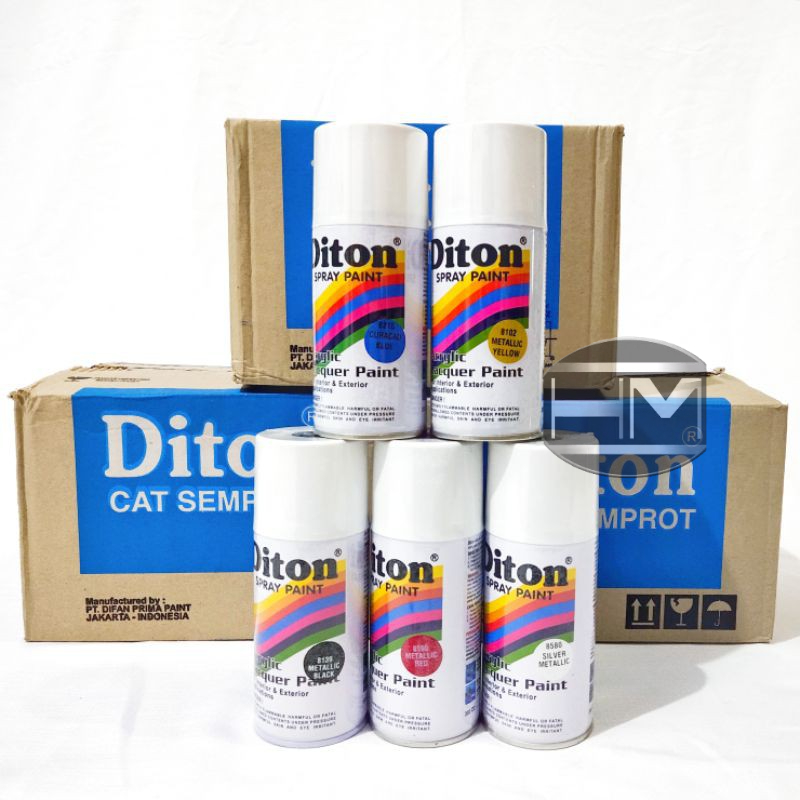Jual cat semprot Diton warna hitam metalic / 8139 automotive colors ...