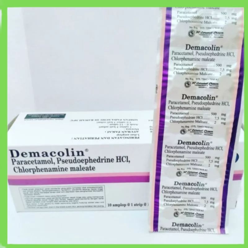 Jual Demacolin Tablet 1 Strip Isi 10 Tablet | Obat Demam Dan Pilek ...