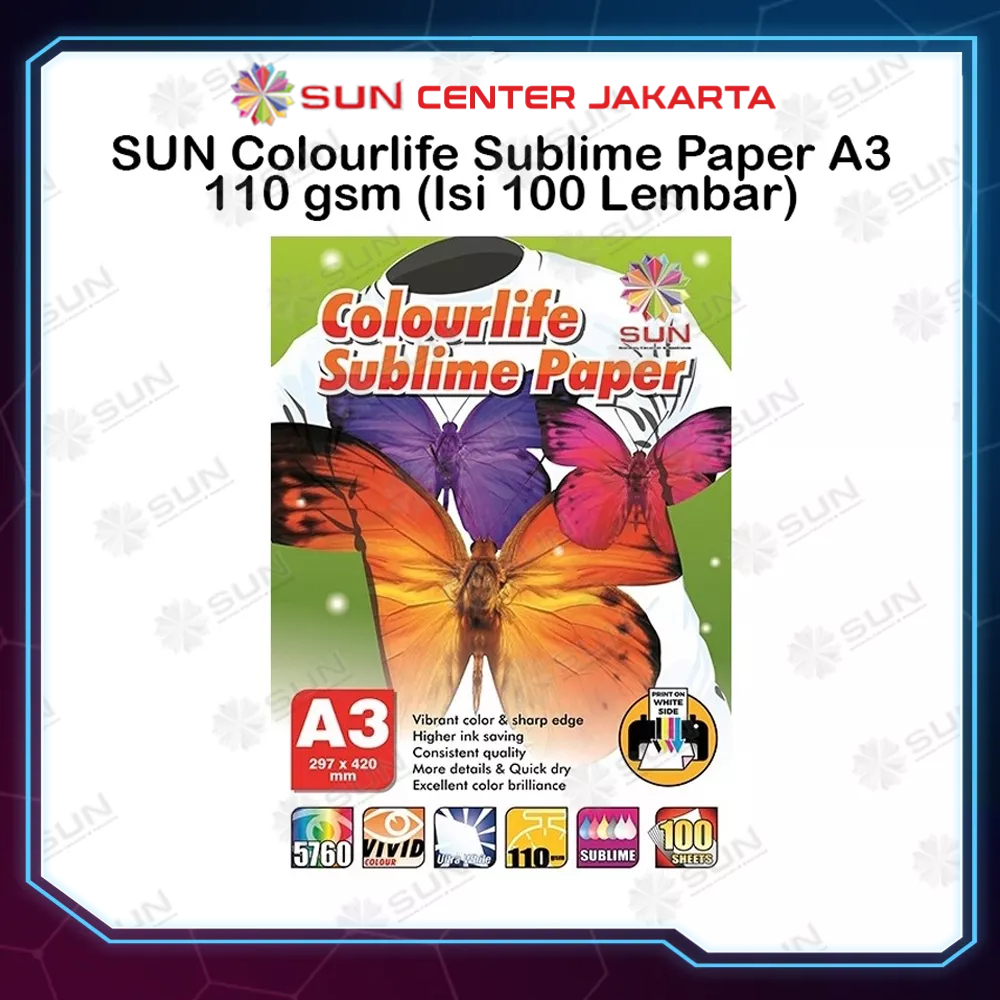 Jual Kertas Sablon Sublim Transfer Paper A3 110 Gram - SUN Sublime Max ...