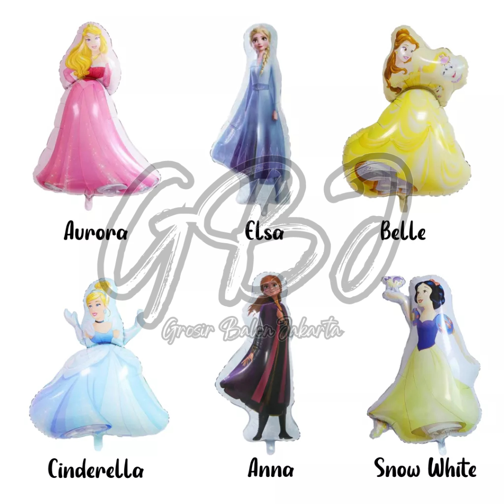 Jual Balon Foil JUMBO Princess (Anna, Elsa, Aurora, Ariel) - NEW ...