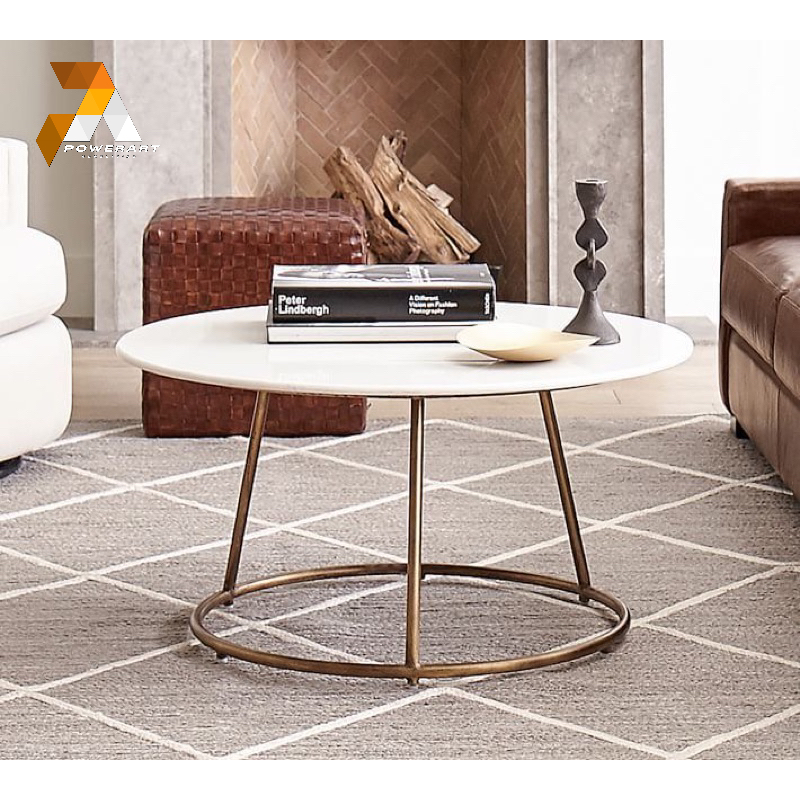 Jual MEJA BULAT MARMER CREAM COFFEE TABLE MARBLE MEJA KOPI MEJA RUANG ...