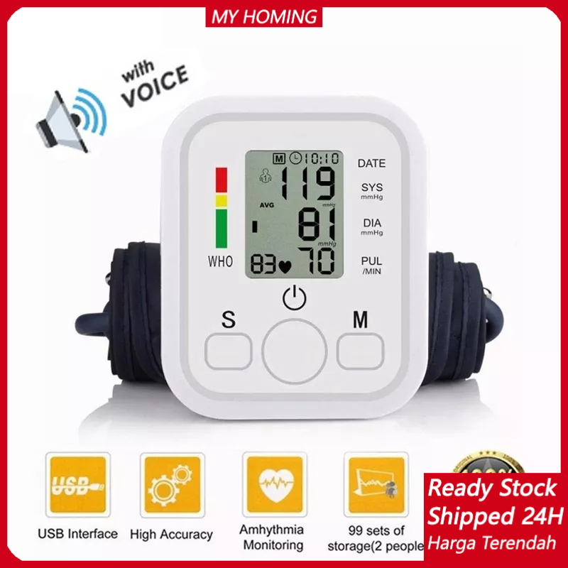 Jual 【Harga Minimum】COD Pengukur Tekanan Darah Tensimeter Lengan Atas ...