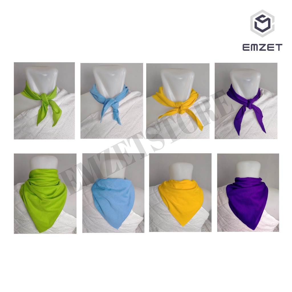 Jual SYAL WARNA SLAYER POLOS SYAL SEGITIGA BANDANA IKET SLAYER WARNA ...