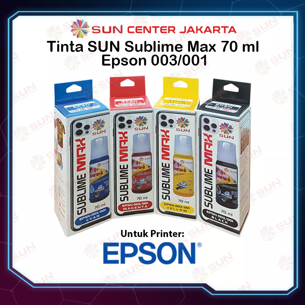 Jual Tinta Epson Sublim 003 / 001 / 664 - SUN Sublime Max 70 ml ...