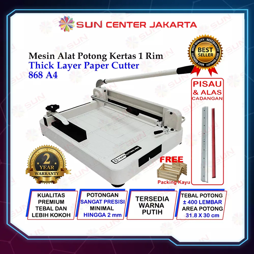 Jual Mesin Pemotong Kertas 1 rim A4 868 Thick Layer Paper Cutter 868 A4 ...
