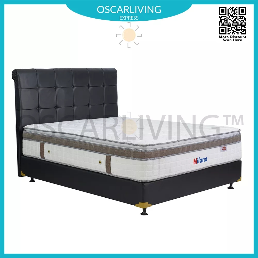 Jual Eversoft Kasur Springbed Milano Latex Spring Putih HB Amore ...