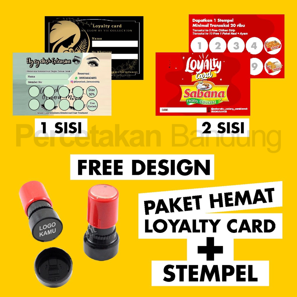 Jual KARTU MEMBER | LOYALTY CARD + STEMPEL | Shopee Indonesia