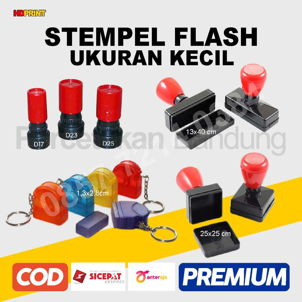 Jual Stempel Flash Otomatis l Ukuran KECIL l Free Design | Shopee Indonesia