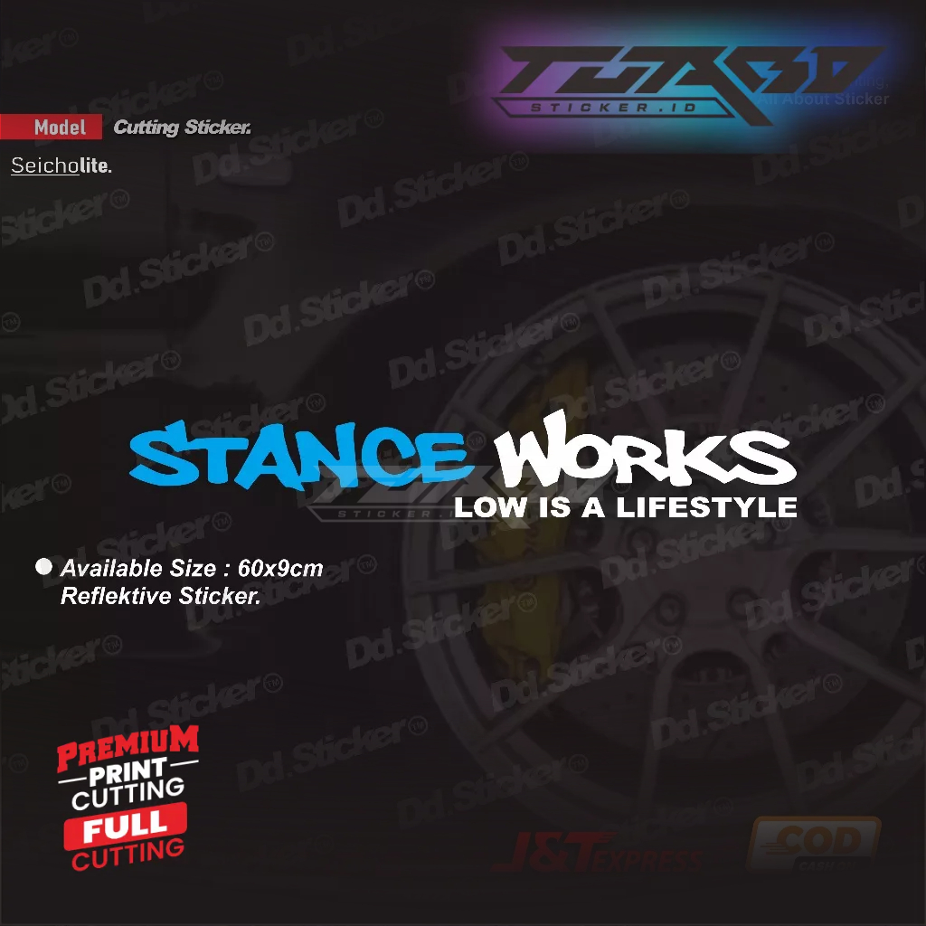Jual STICKER STANCE WORKS LOGO | Cutting Sticker | Shopee Indonesia