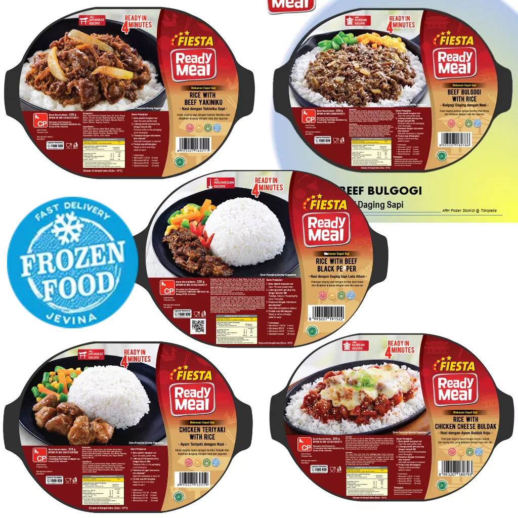 Jual Fiesta Ready Meal Chicken Teriyaki | Beef Bulgogi | Beef Yakiniku | Beef Black Pepper ...