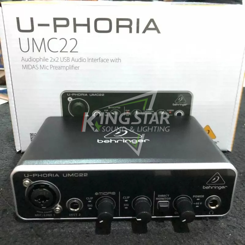 Jual Soundcard Behringer UMC 22 U Phoria UMC22 Original USB Audio ...