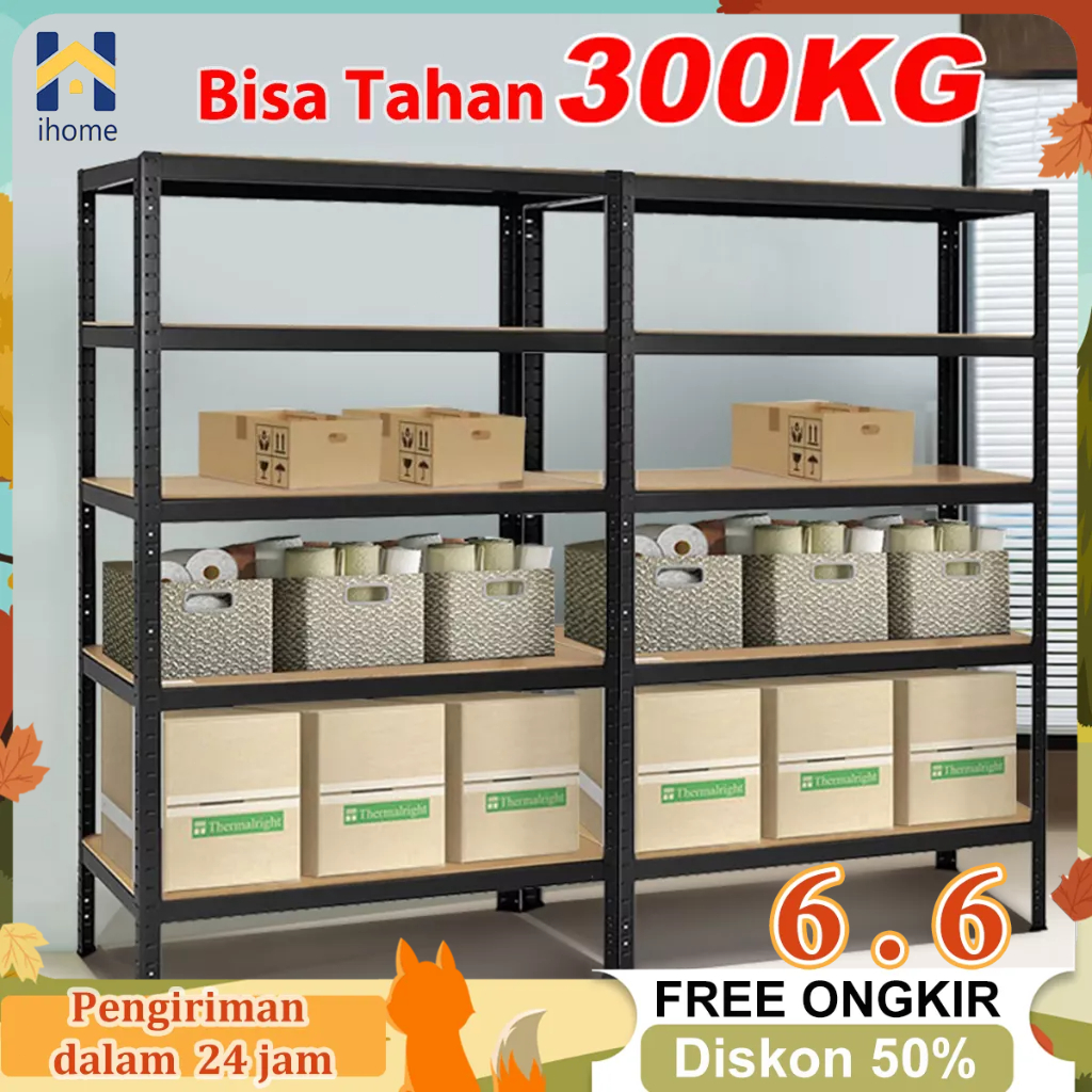 Jual IH Rak Besi Siku 5 susun Rak gudang Serbaguna Rak Aquarium ...