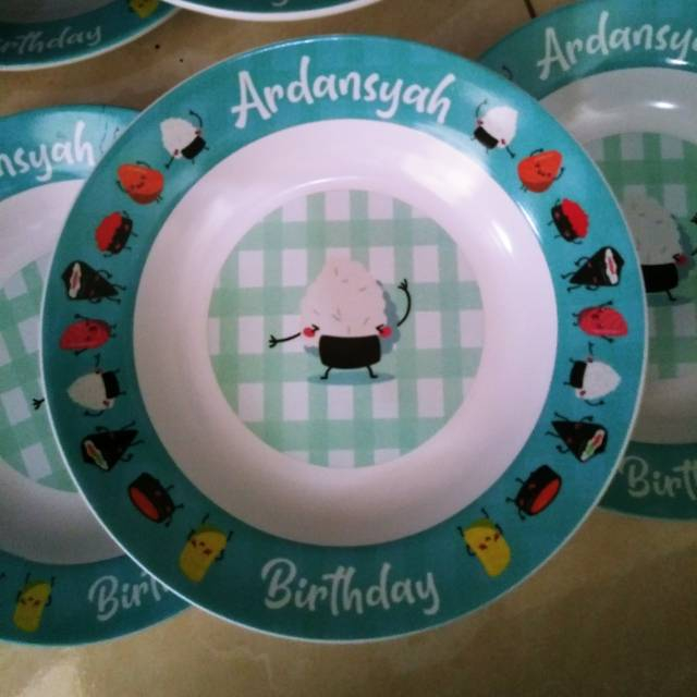 Jual Sablon Piring makan melamin 8" utk kebutuhan suvenir , restoran ...