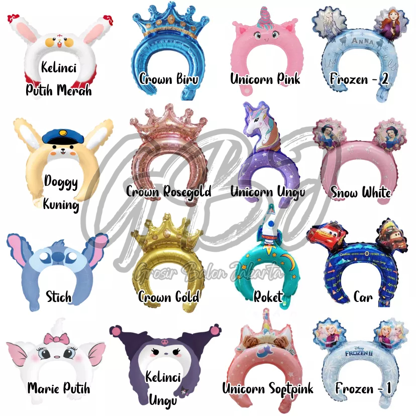 Jual Balon Foil BANDO Kartun (Disney, Frozen, Stitch, Marie, Sanrio ...