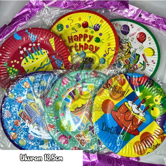 Jual Piring Kue Ulang Tahun - isi 10pcs (ukuran 18.5cm) | Shopee Indonesia