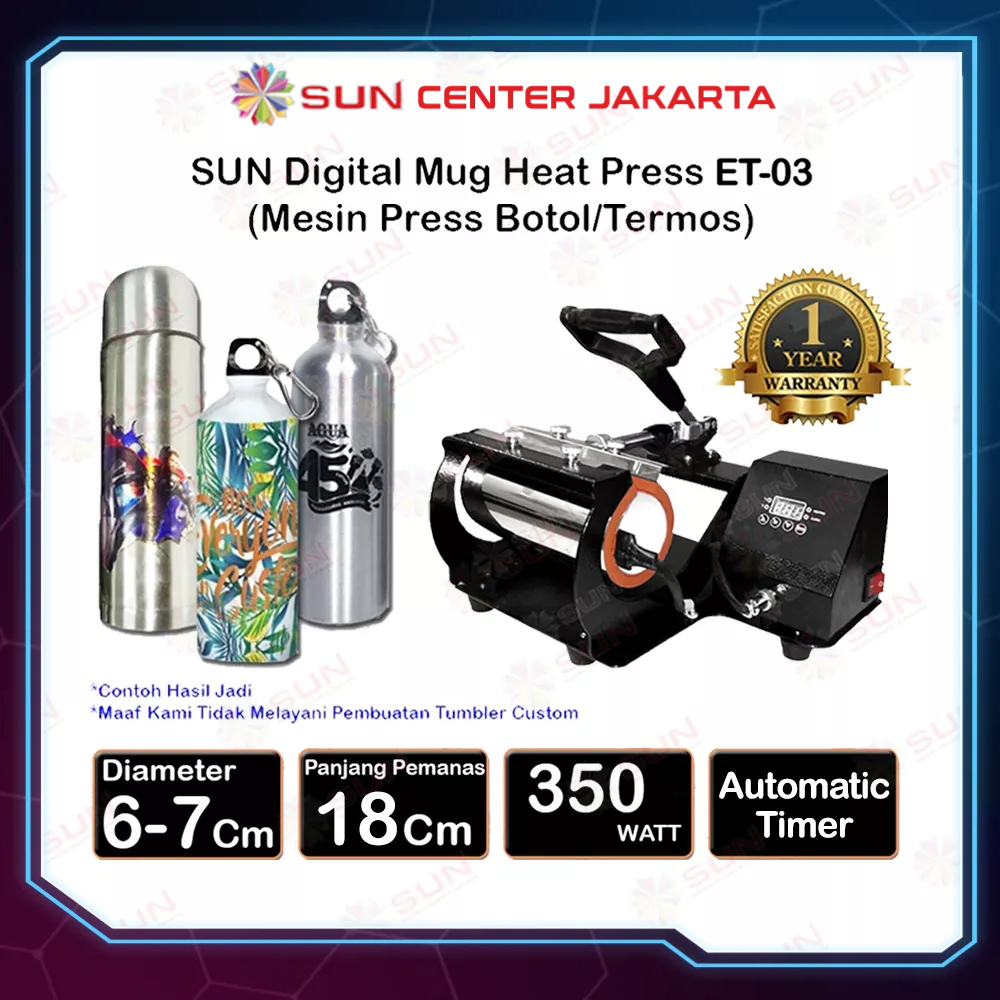 Jual Mesin Sablon Tumbler Aluminium - Premium Digital Tumbler Heat ...