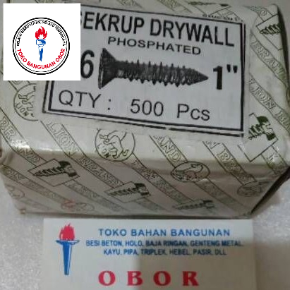Jual Sekrup Gypsum Beton Tembok Phospated Dry Wall 500gr | Shopee Indonesia