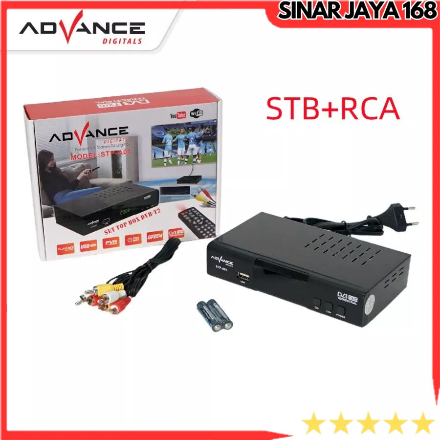 Jual STB DVB SET TOP BOX TV DIGITAL ADVANCE STP-A02 / TANAKA T2 NEW ...