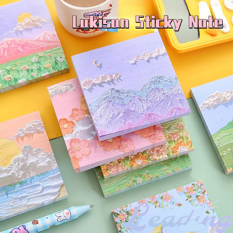 Jual 80 Lembar Sticky Notes Motif 3D Memo Tempel Aesthetic Sticky Notes ...