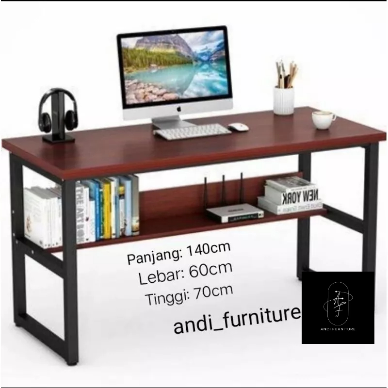Jual meja belajar meja komputer kaki besi hollow | Shopee Indonesia