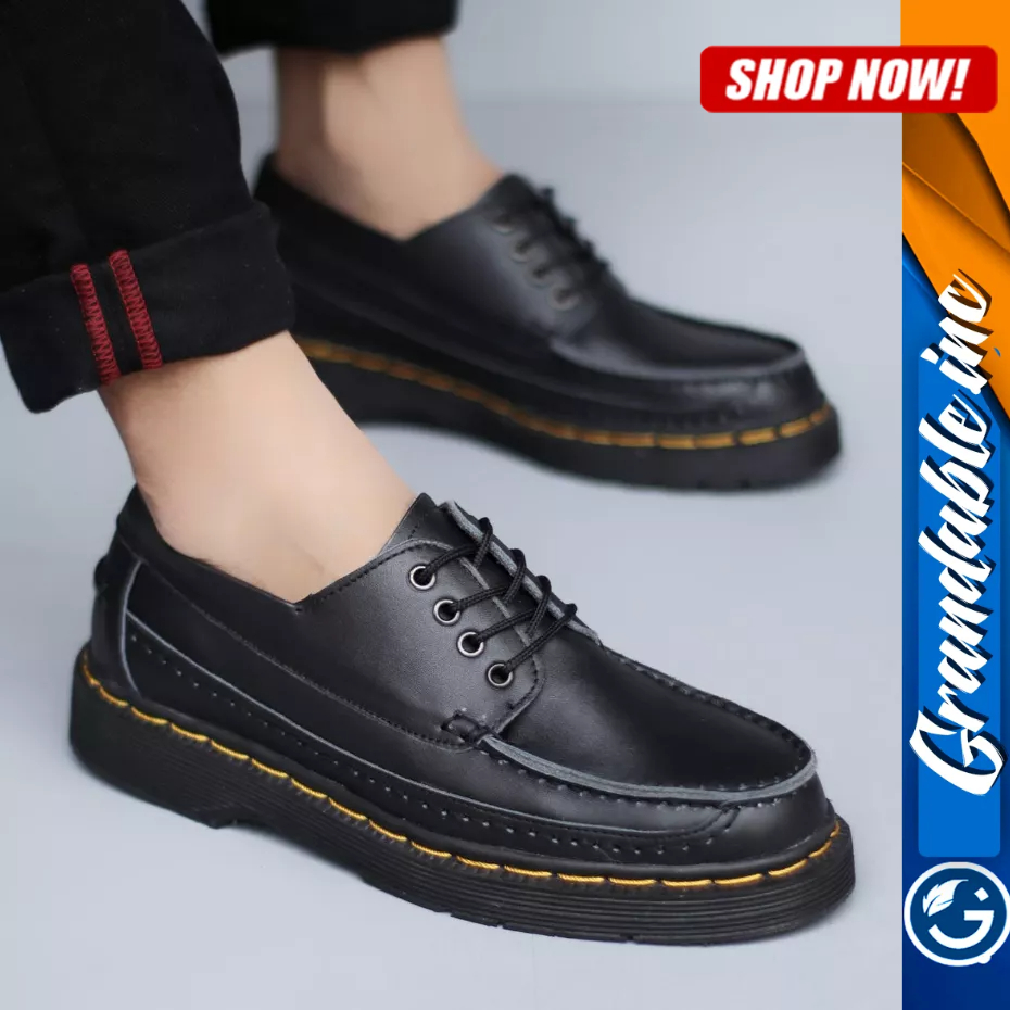 Jual Sepatu Formal Docmart Kerja Kuliah Kulit Asli Pria Lewis | Shopee ...