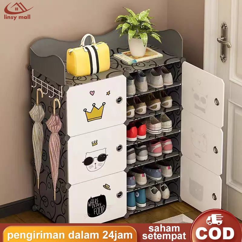 Jual Rak Sepatu Anti Debu Rak Sepatu Tertutup Shoe Storage Boxes ...