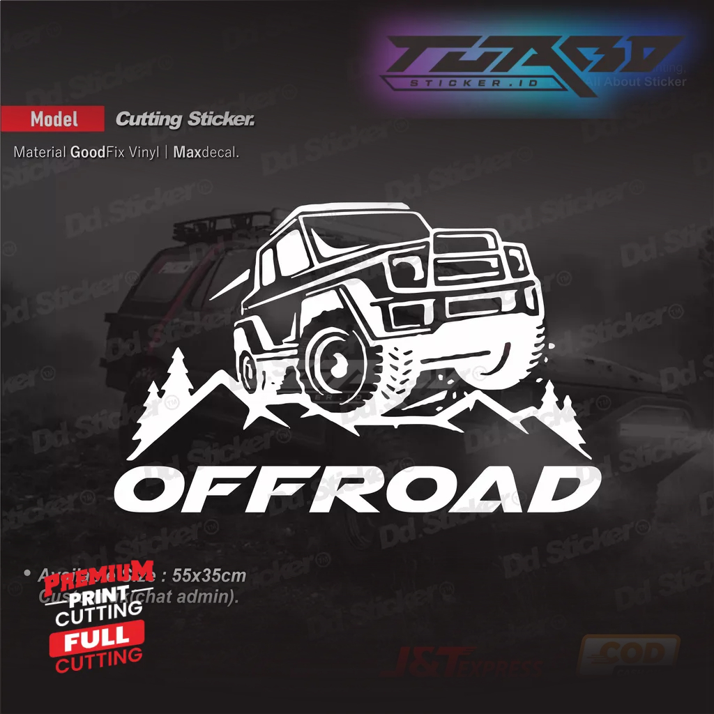 Jual Sticker Offroad Adventure 4x4, JEEP KATANA JIMNY RUBICON WRANGLER ...