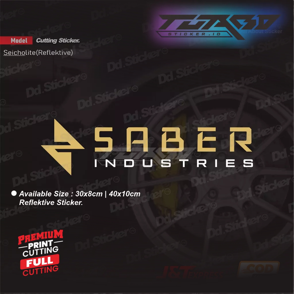 Jual Sticker Saber Industries Logo Cutting | Kaca mobil | Shopee Indonesia