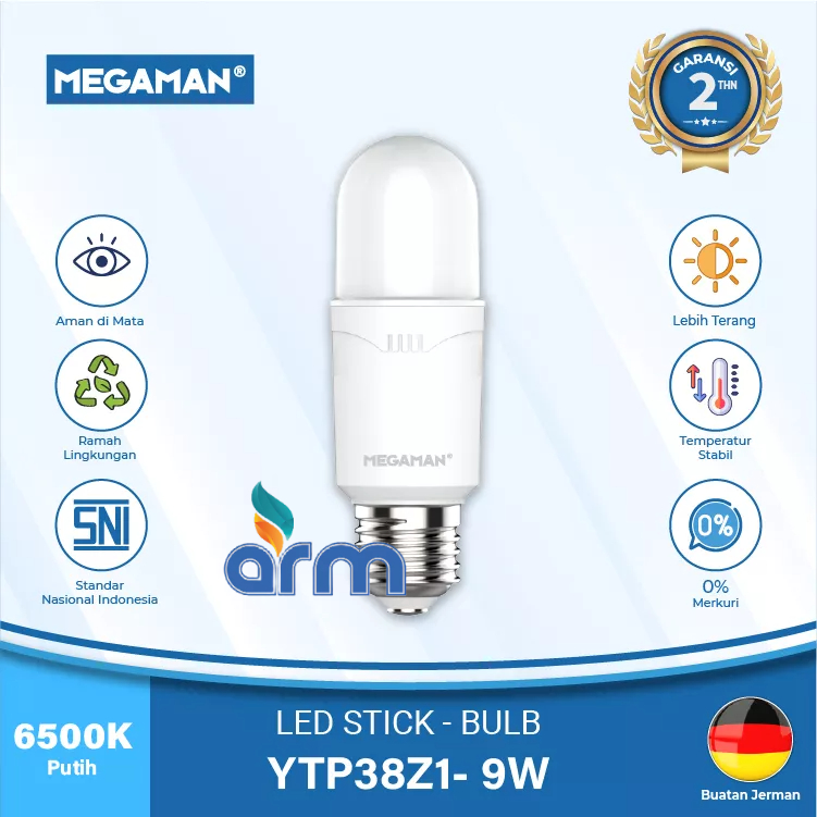 Jual LAMPU LED 9W 6500K - WARNA PUTIH, MEGAMAN | Shopee Indonesia