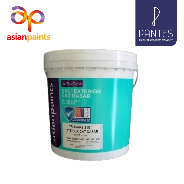 Jual ASIAN PAINTS TruCare 2 in 1 Exterior Cat Dasar White 4kg | Shopee ...