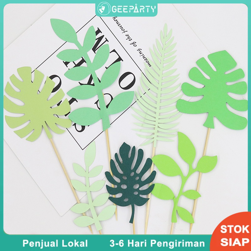 Jual 7 pcs / set Topper Kue Bentuk Daun Palem Tropis Untuk Dekorasi ...