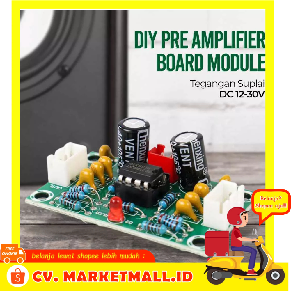 Jual Mini Preamp Amp Modul Amplifier Dual Channel NE5532 Preamplifier ...