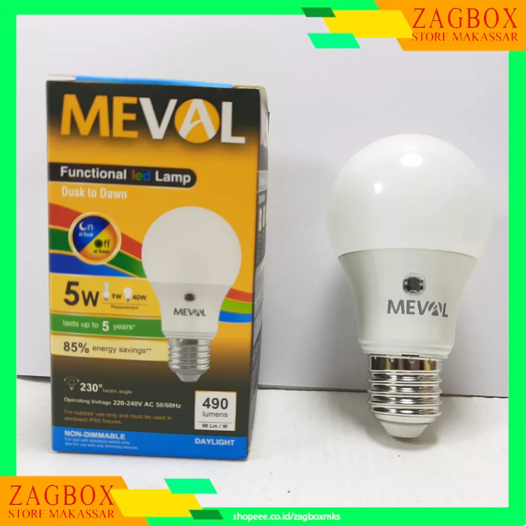 Jual Lampu Sensor Cahaya LED 5W 9W 11W - Putih MEVAL - Lampu Led ...