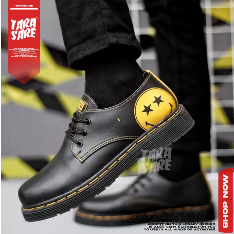 Jual SMILE STAR- Sepatu Docmart Smile Low Boot Pria | Shopee Indonesia