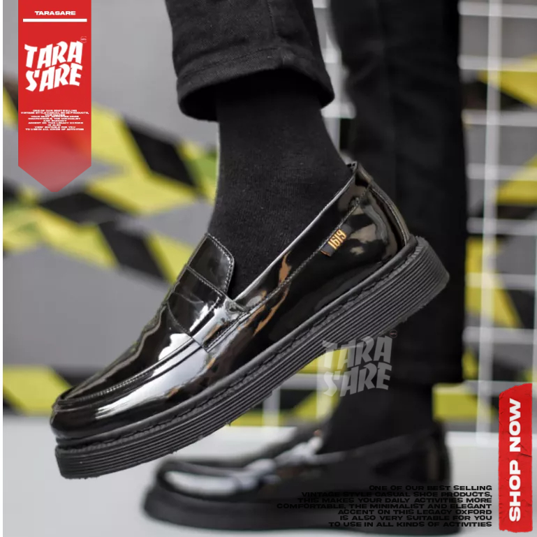 Jual ANDRAW - Sepatu Pantofel Formal Kerja Mengkilap PDH Pria | Shopee ...