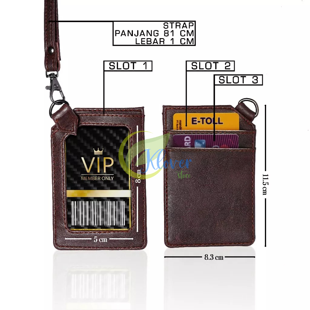 Jual Lanyard Dan Name Tag Name Tag Kulit Id Card Kulit Holder Kancing ...