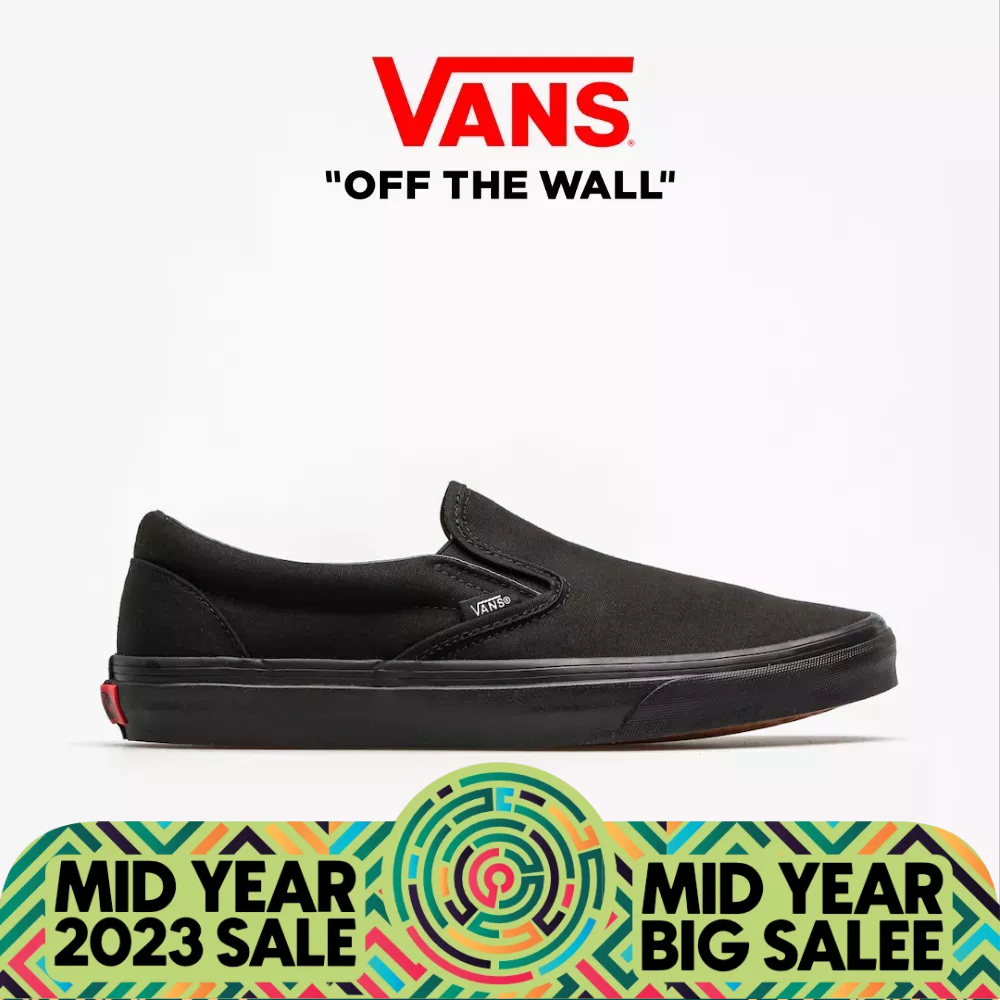 Jual VANS ORIGINAL Slipon Full Black Global Release - Unisex/Hitam/Pria ...