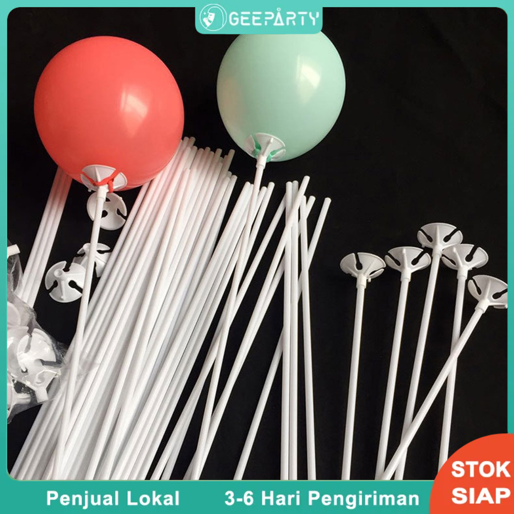 Jual 25 pcs 12 inci Pemegang Tongkat Balon Putih Murni untuk Alat ...