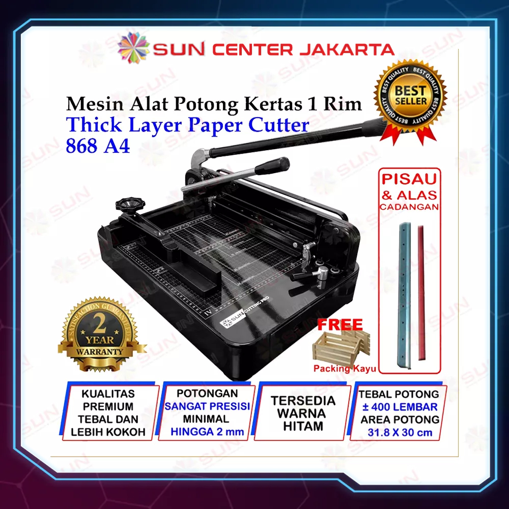 Jual Mesin Pemotong Kertas 1 rim A4 868 Thick Layer Paper Cutter 868 A4 ...