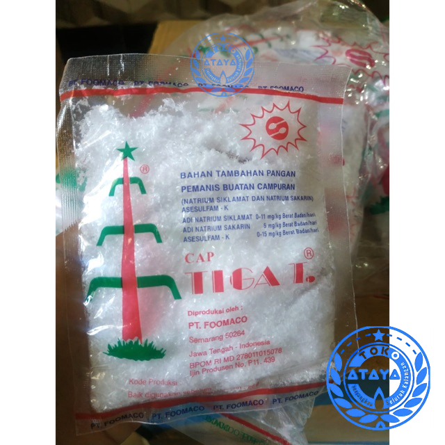 Jual IV Pemanis buatan ORIGINAL cap Tiga T 25gram / Tiga Tebu / Natrium ...
