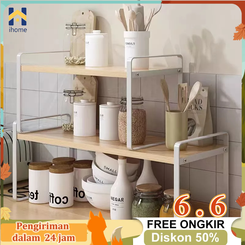 Jual IH Rak Meja Stationery Desktop Storage Rak Buku Desktop Rak Dapur ...