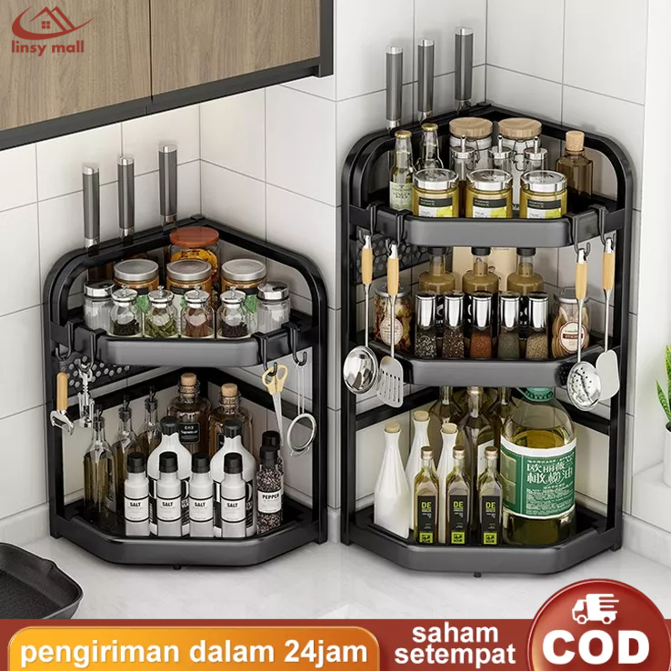 Jual Rak Bumbu Dapur Stainless Steel Rak Bumbu Serbaguna 3 Susun Rak ...