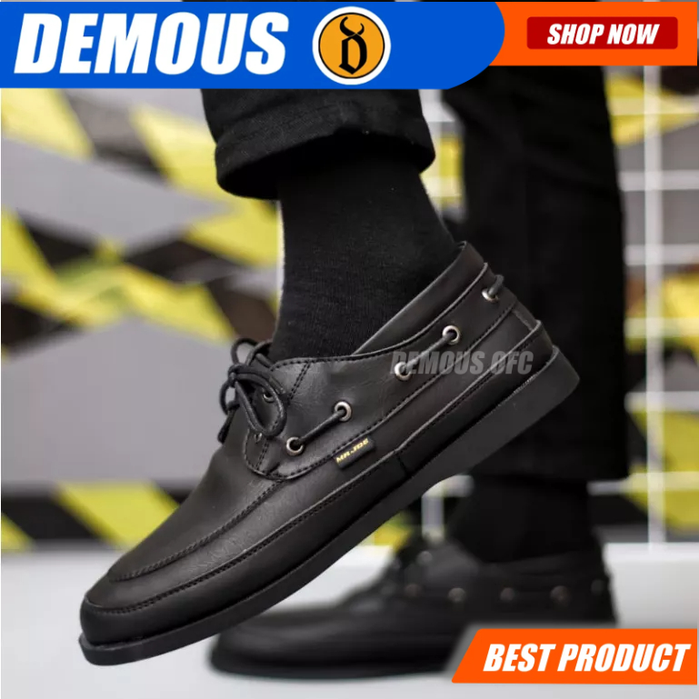 Jual DEMOUS Sepatu Formal Casual Hitam Kerja Pria | Shopee Indonesia