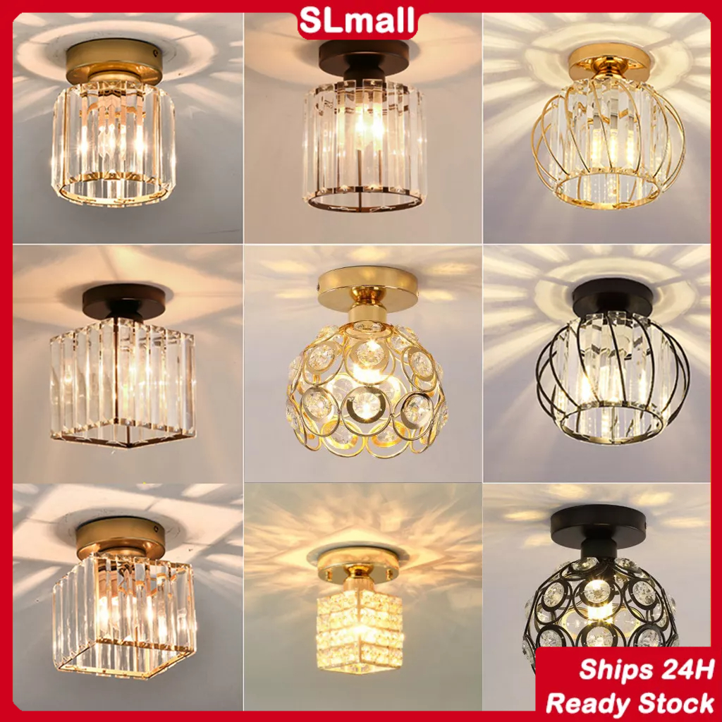 Jual Lampu Plafon Gantung Kristal Minimalis 2 Model (Kotak & Bulat ...