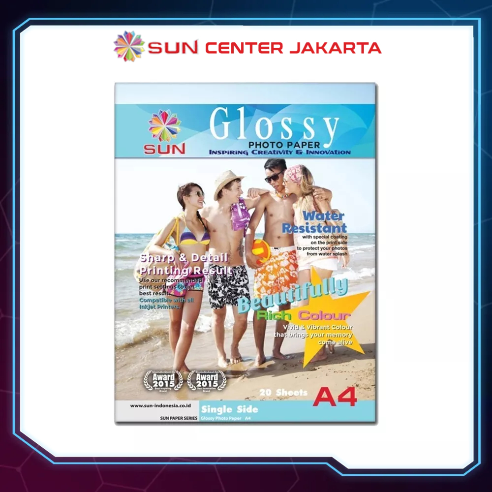 Jual Kertas Foto Glossy A4 / A3 Premium 260, 240, 210, 185 gram - SUN ...
