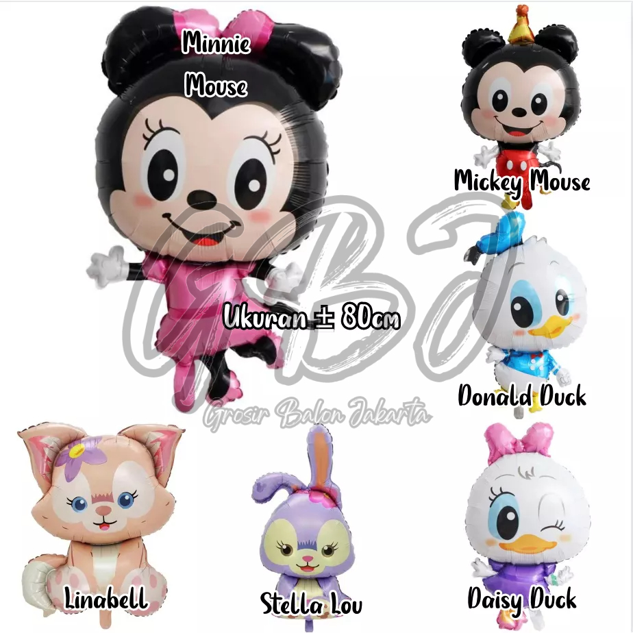 Jual Balon Foil JUMBO Disney New (Mickey, Minnie, Donald Duck, Daisy ...