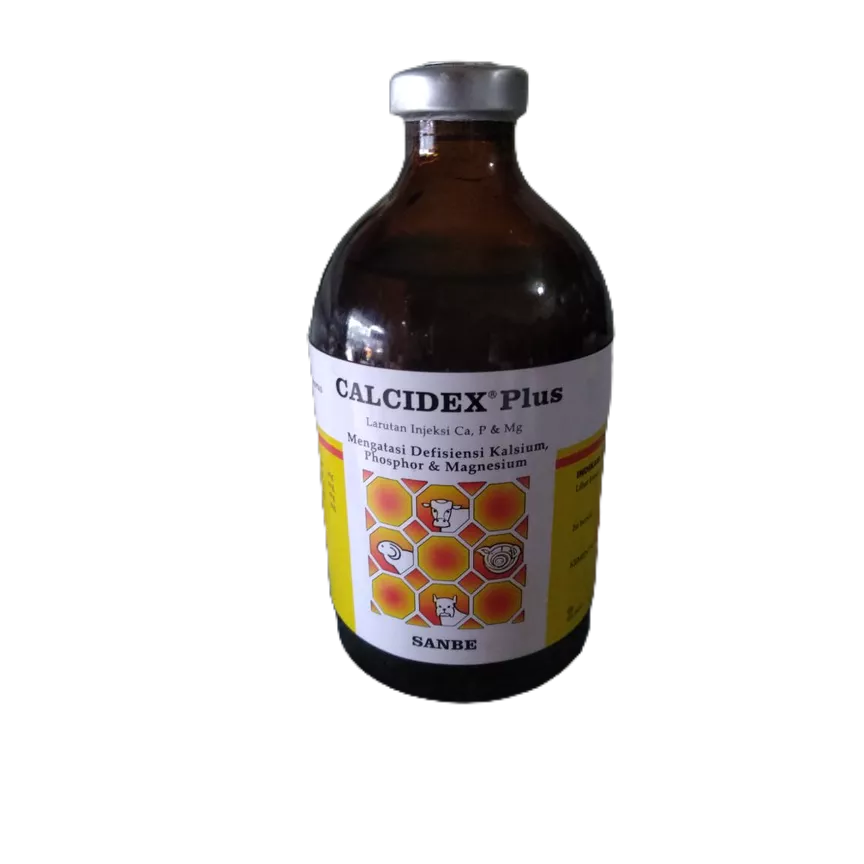 Jual CALCIDEX PLUS Inj 100 ml Obat mengatasi kelumpuhan pada Sapi ...