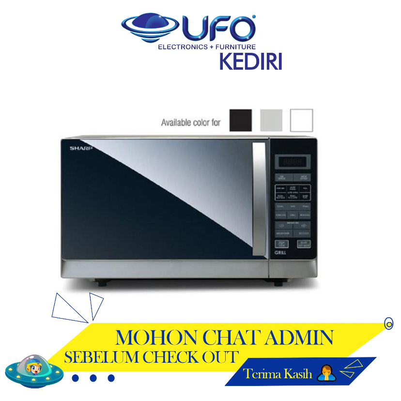 Jual Sharp Stylish Designed Microwave Oven 25L R728-(S)/(W)/(K)IN ...